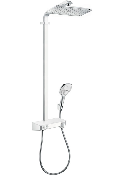 Hansgrohe Raindance Select E 360 1jet ShowerTablet Showerpipe, weiß ...