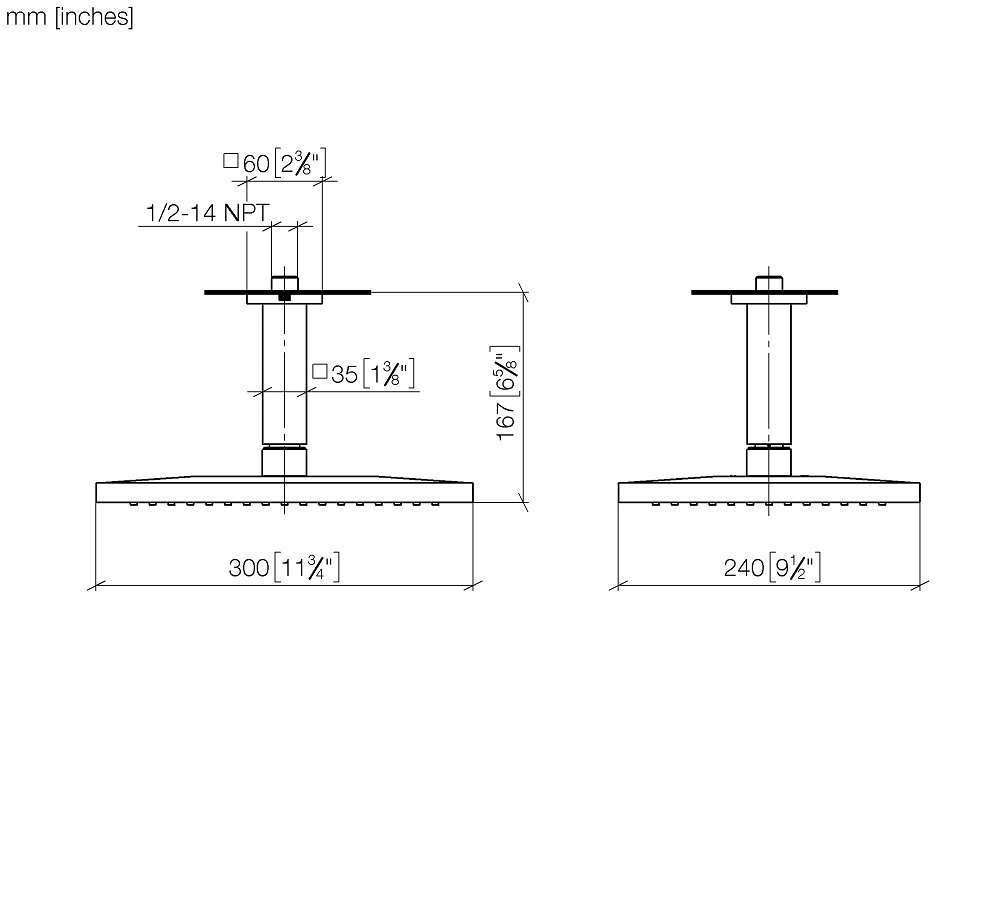 Dornbracht Regenbrause mit Deckenanbindung 28775980-00 | BÄDERMAXX ...