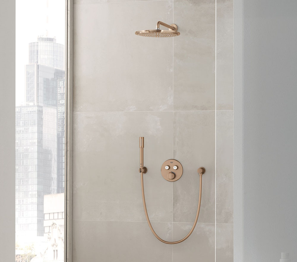Grohe SmartControl Duschsystem warm sunset gebürstet | BÄDERMAXX · Ihr ...