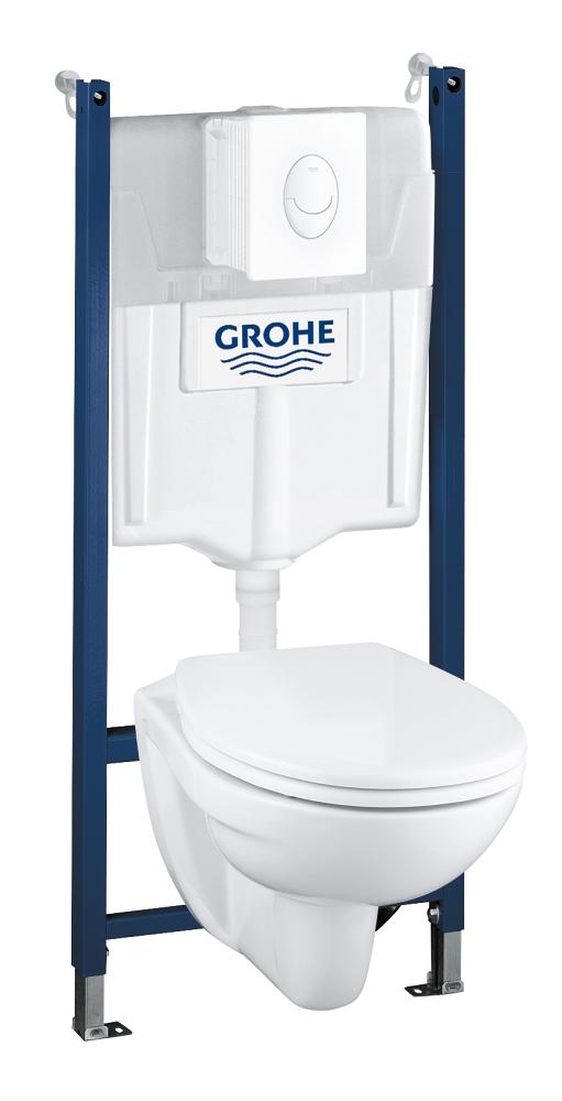 Grohe Solido Compact 4-in-1 Set für WC, Wandwinkel, weiß | BÄDERMAXX