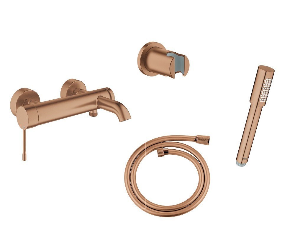 Grohe Essence Badewannen-Set warm sunset gebürstet | BÄDERMAXX