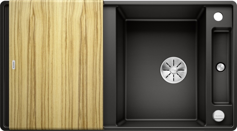 Blanco Axia III 5 S-F Granitspüle flächenbündig, drehbar, anthrazit | BÄDERMAXX · Ihr Onlineshop ...