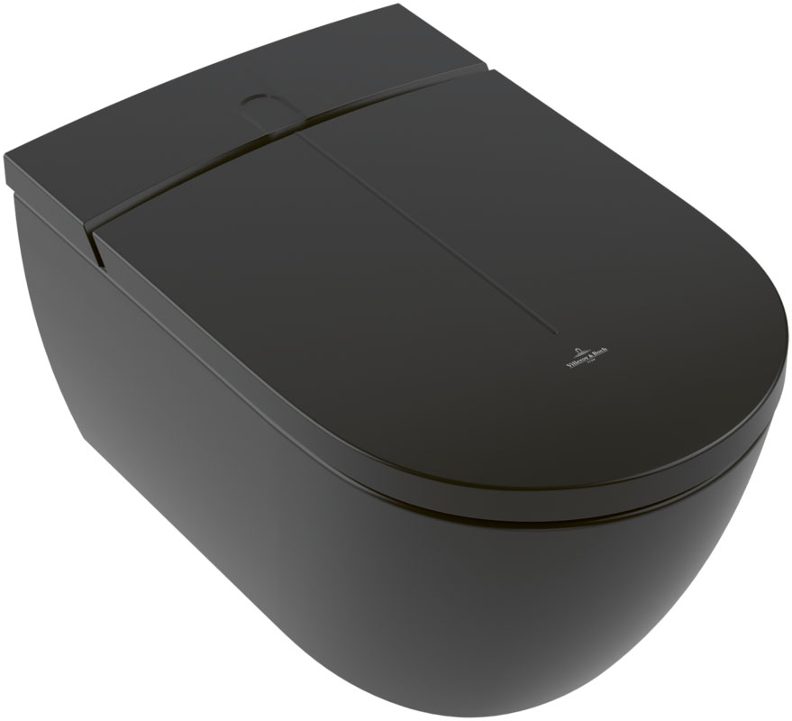Villeroy&Boch ViClean-I100 Dusch-WC schwarz matt | BÄDERMAXX