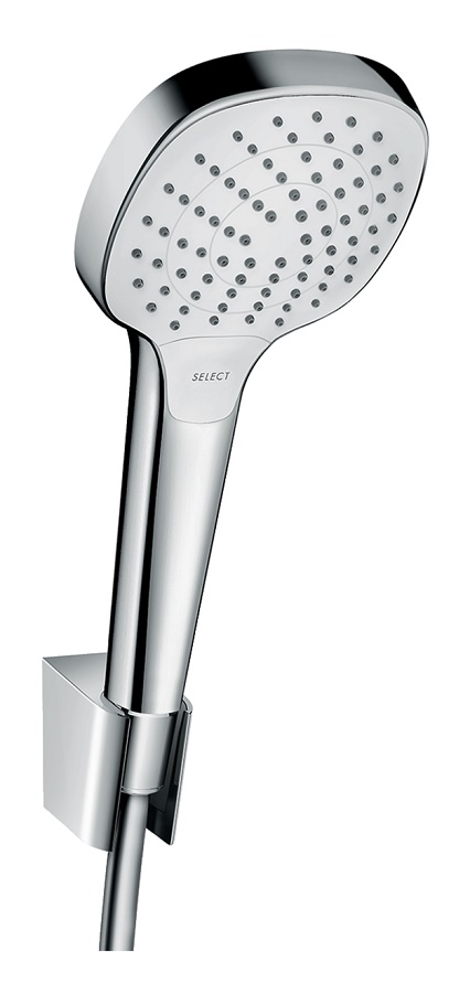 Hansgrohe Croma Select E Vario Porter Set 1,60m, weiß/chrom | BÄDERMAXX ...